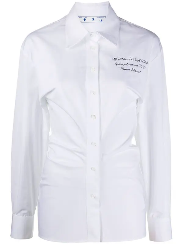 Off-White Draped Long-sleeved Shirt