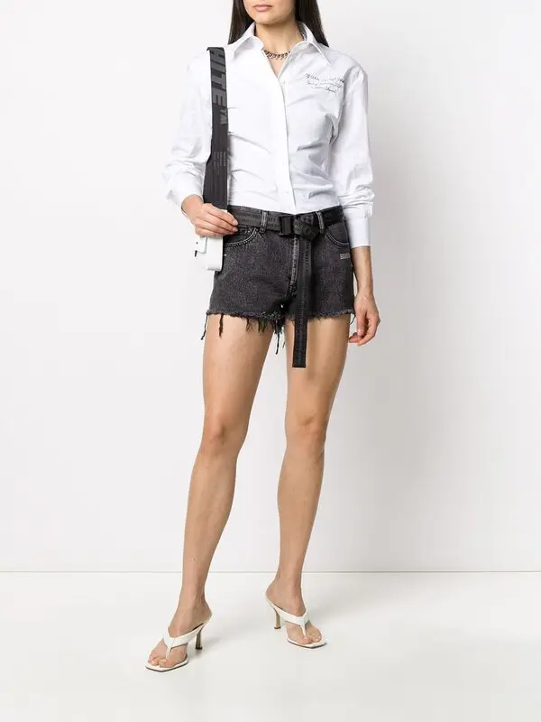 Off-White Draped Long-sleeved Shirt