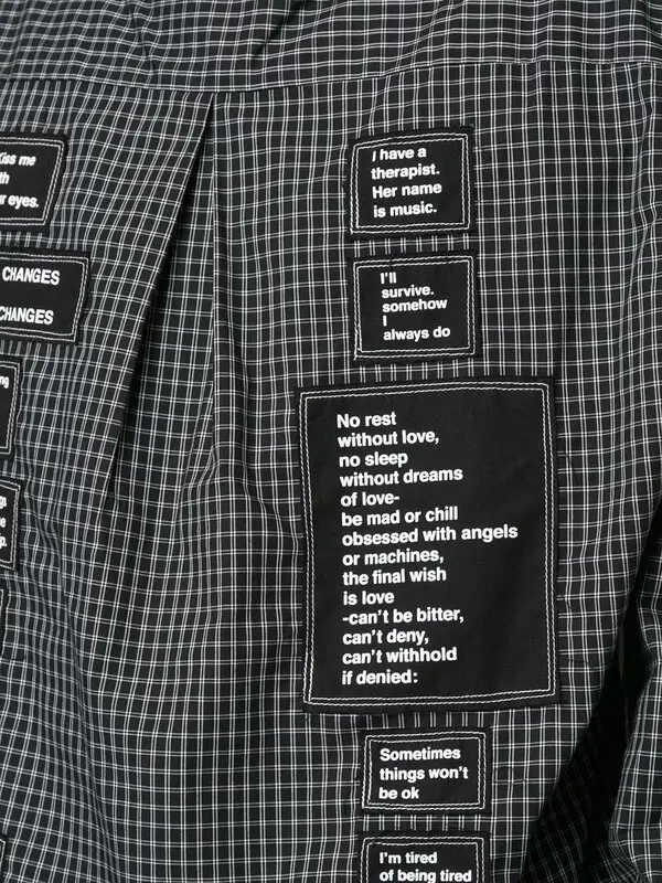 TAKAHIROMIYASHITA THESOLOIST. Deconstructed Patch Logo Shirt