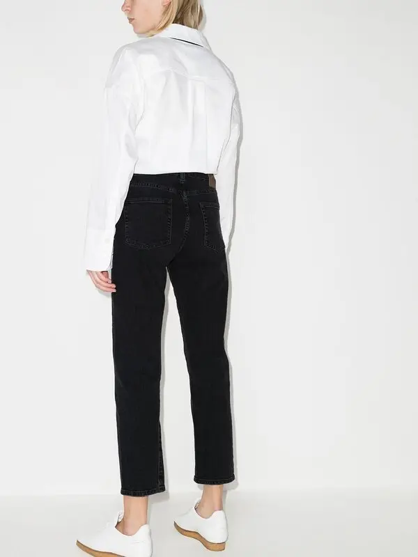 TOTEME Original Cropped Straight Leg Jeans
