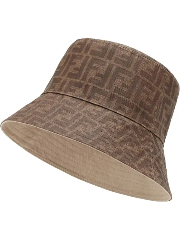 Fendi Brown and Red Reversible Bucket Hat Fendi Reversible Brown and Red Bucket Hat Fendi main image 3