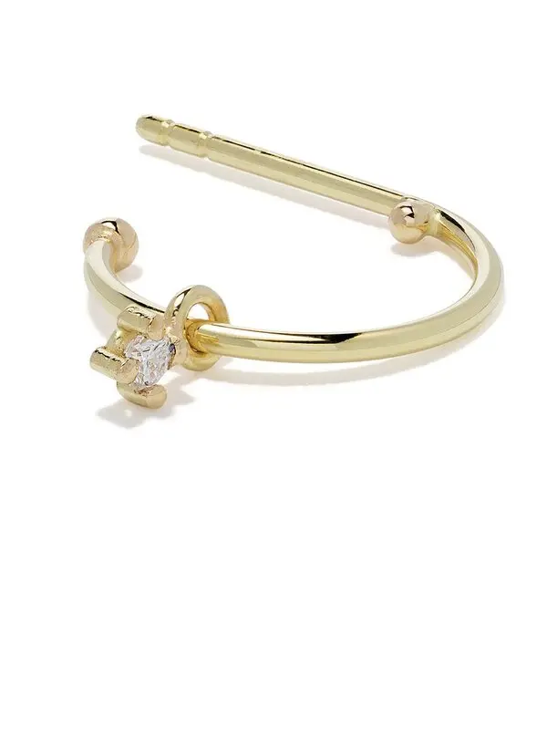 WOUTERS & HENDRIX 18kt Diamond Hoop Earring - Gold