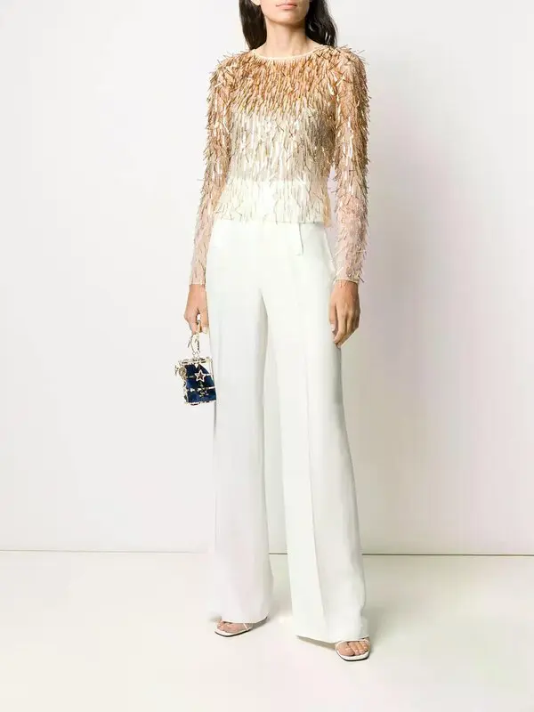 Alberta Ferretti Wide-leg Flared Trousers