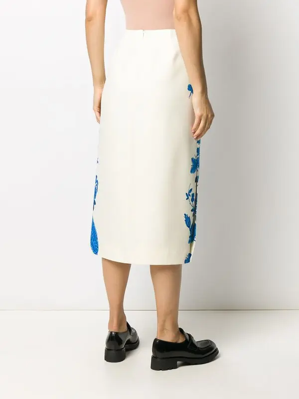 Valentino Garavani Floral-print Mid-length Skirt