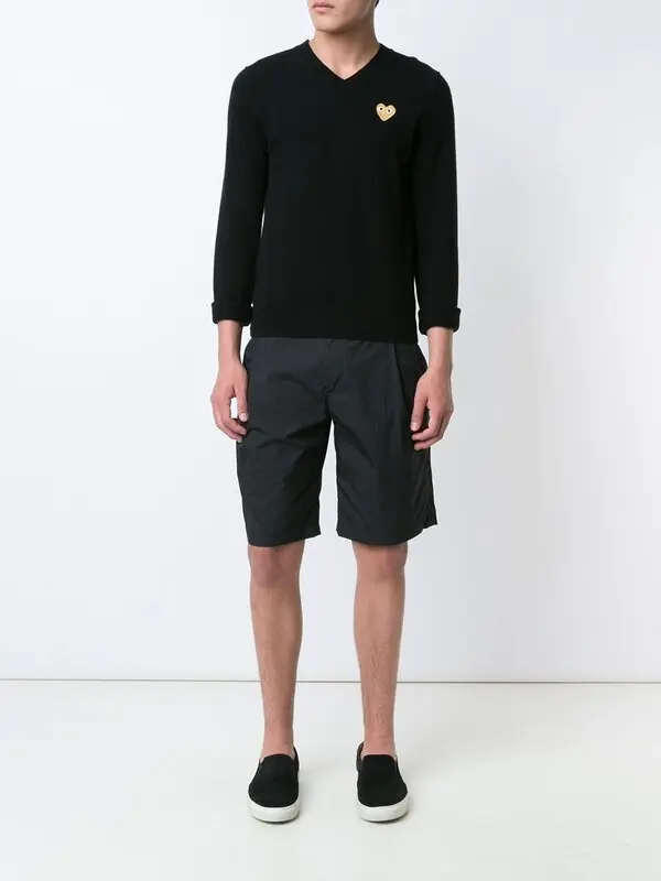 Play Comme Des Garcon Embroidered Heart Jumper