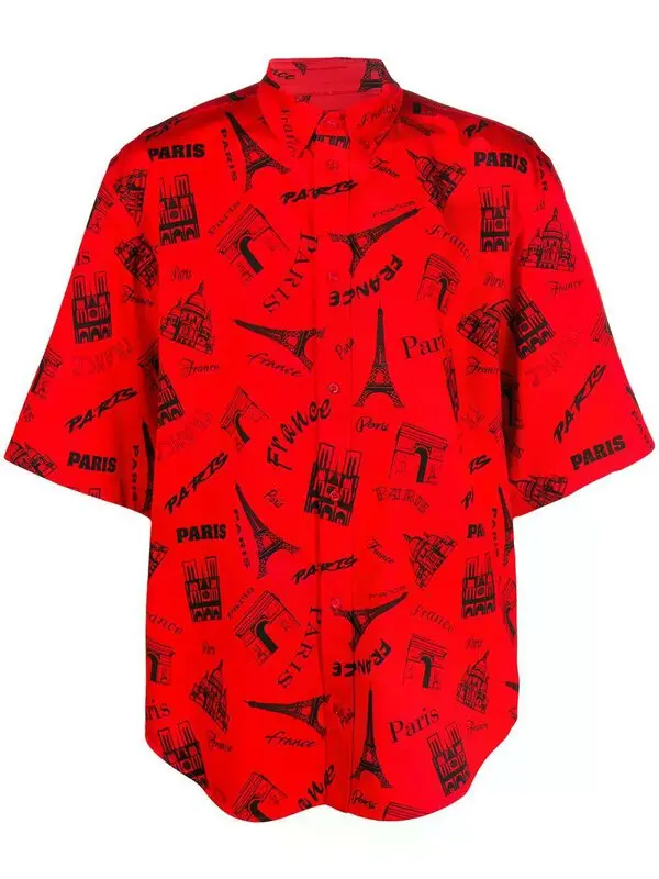 Balenciaga Paris Resto Short-sleeved Shirt