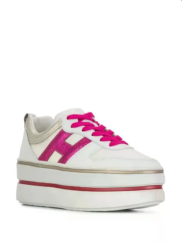 Hogan Maxi H222 Platform Sneakers - White