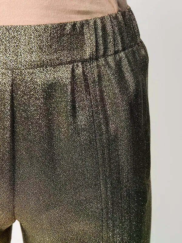 Saint Laurent Metallic-effect Tapered Trousers