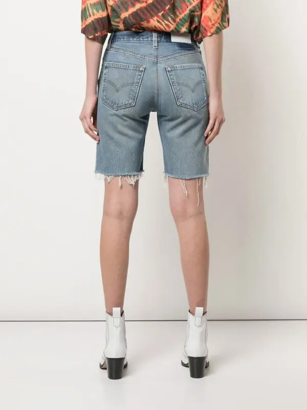 RE/DONE Knee Length Denim Shorts