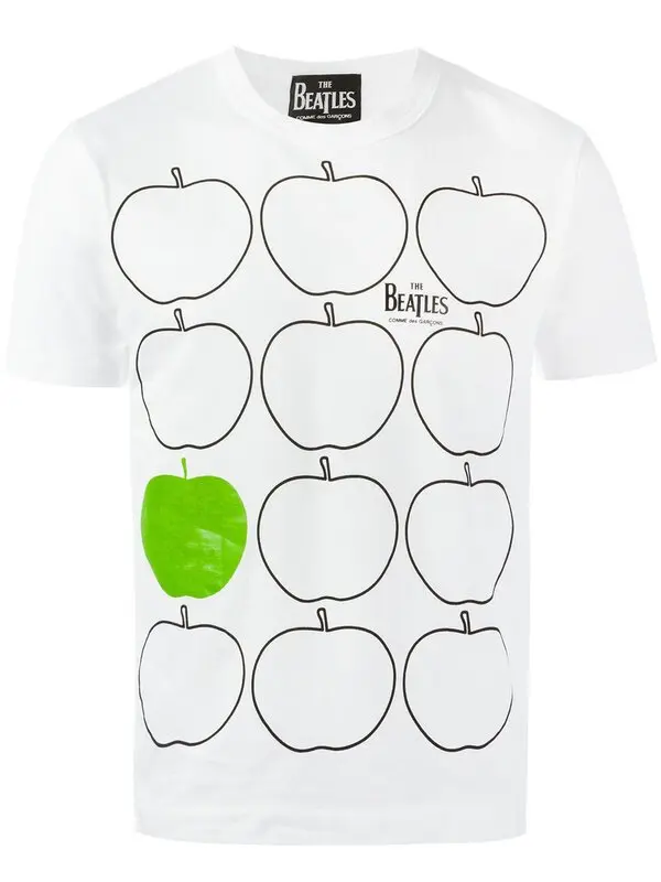 Comme Des Garçons Apples' Print T-shirt - White