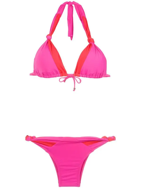 AMIR SLAMA Panelled Bikini Set - Pink