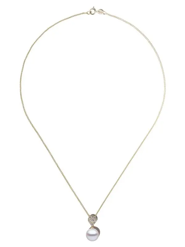 Yoko London 18kt Yellow Freshwater Pearl And Diamond Pendant Necklace - Gold