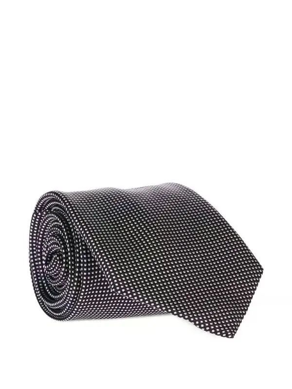 DELL'OGLIO Patterned Necktie - Grey