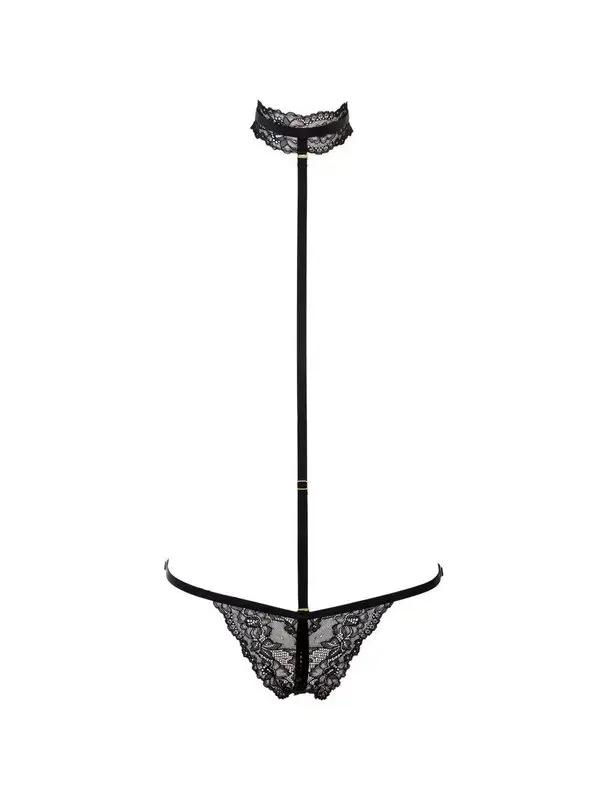 MAISON CLOSE Le Petit Secret Open String Harness - Black