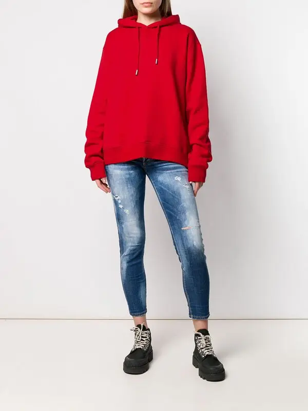 Dsquared2 Icon Print Hoodie - Red