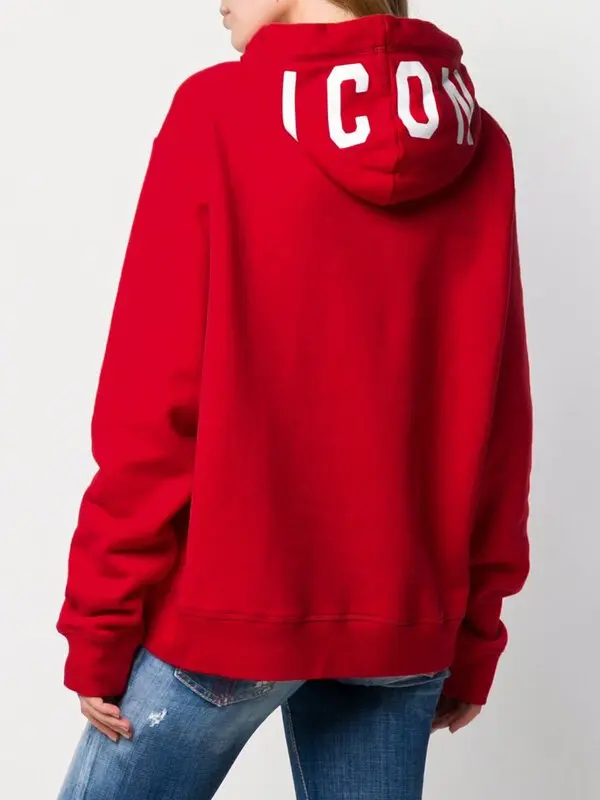 Dsquared2 Icon Print Hoodie - Red