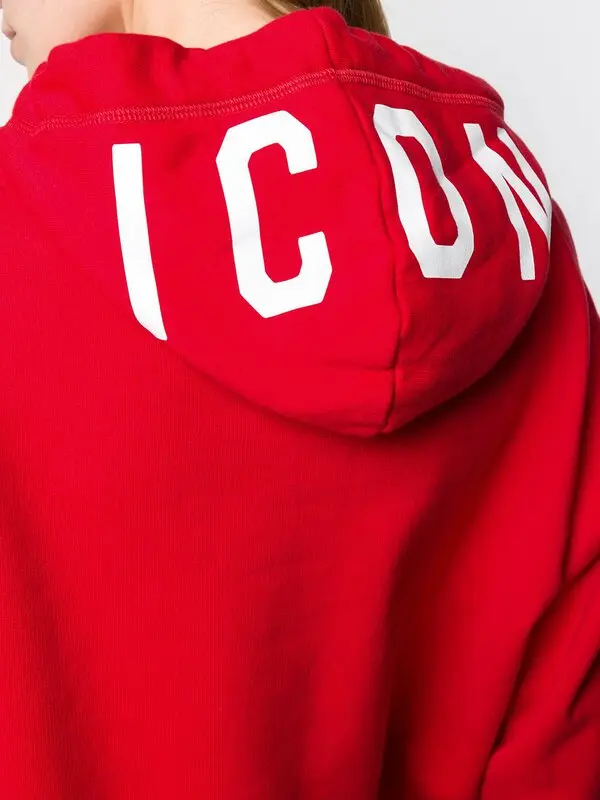 Dsquared2 Icon Print Hoodie - Red