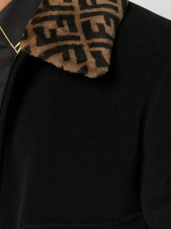 Fendi Logo Collar Bomber Jacket