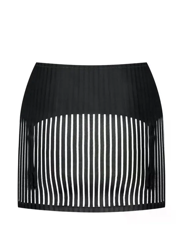 MAISON CLOSE Striped Suspender Skirt
