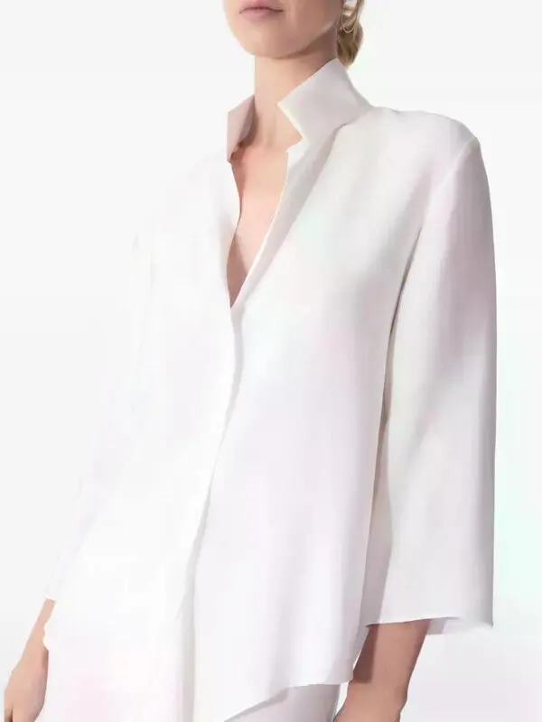 PETER COHEN Silk Split Neck Blouse