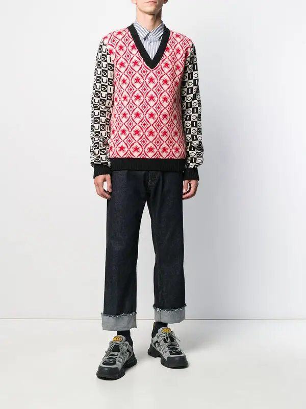 Gucci Knitted V-neck Jumper