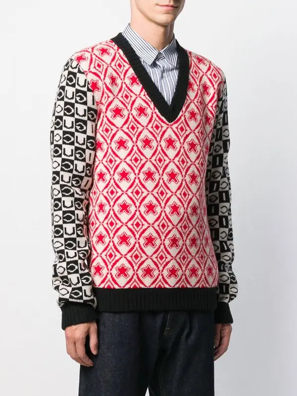 Gucci Knitted V-neck Jumper