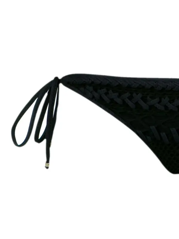 AMIR SLAMA Woven Bikini Set - Black