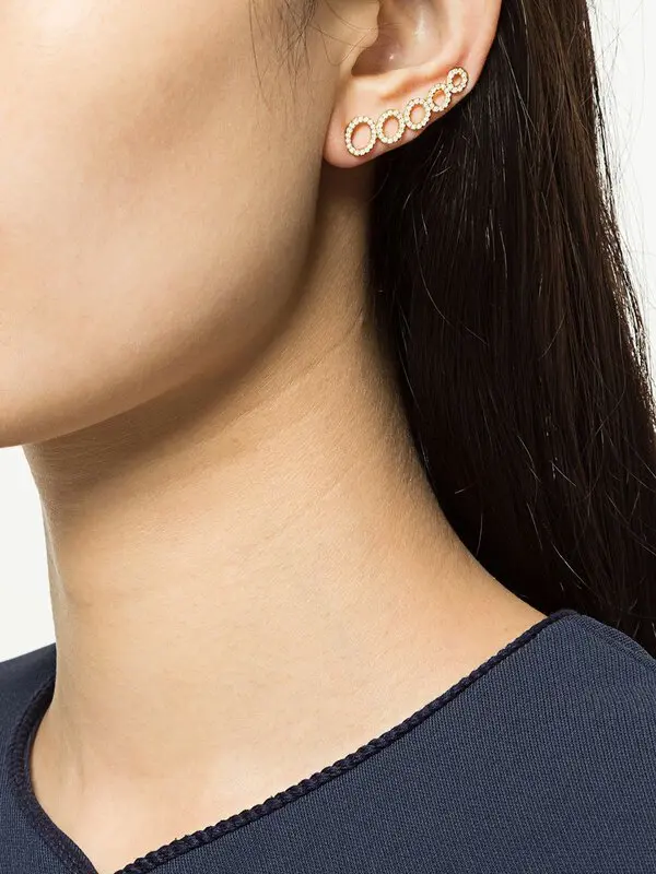 ALINKA 18kt Yellow Cloud Diamond Left Ear Cuff - Gold