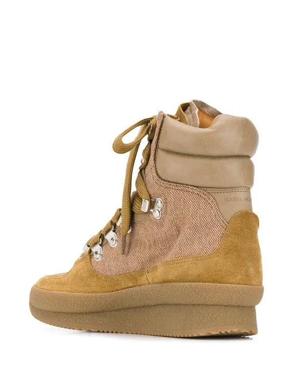 Isabel Marant Étoile Calf Leather Lace-up Boots - Green