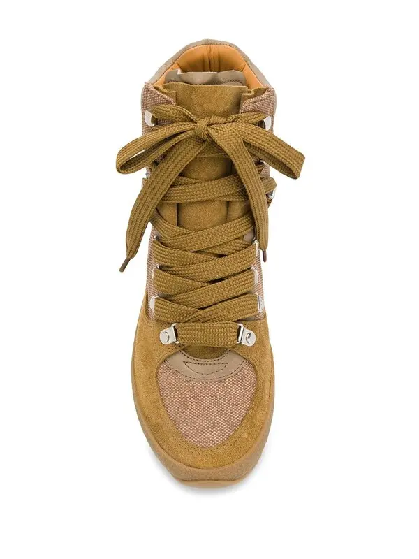 Isabel Marant Étoile Calf Leather Lace-up Boots - Green