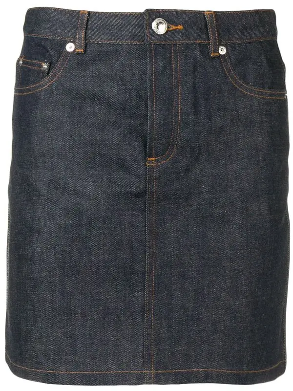 A.p.c. High Waisted Denim Skirt