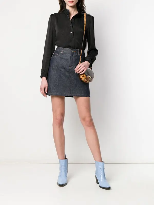 A.p.c. High Waisted Denim Skirt