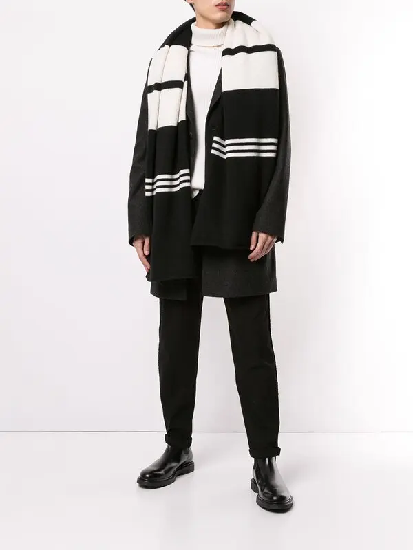 JAMES PERSE Striped Knit Scarf