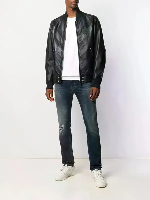 DIESEL® Thommer Jogg Jeans Dark Wash With Ripped Details - Blue