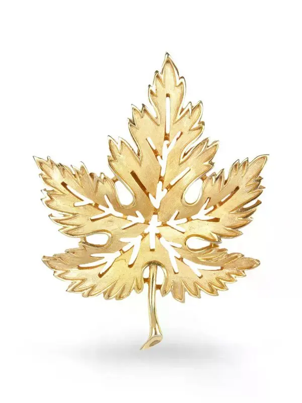TRIFARI 1960s Leaf Brooch - Gold