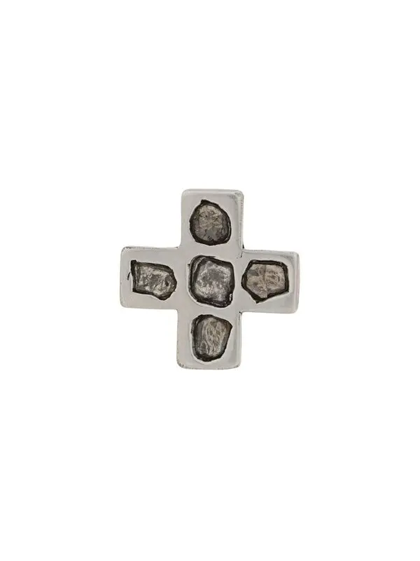 PARTS OF FOUR Plus Mega Pavé 12mm Earring - Silver