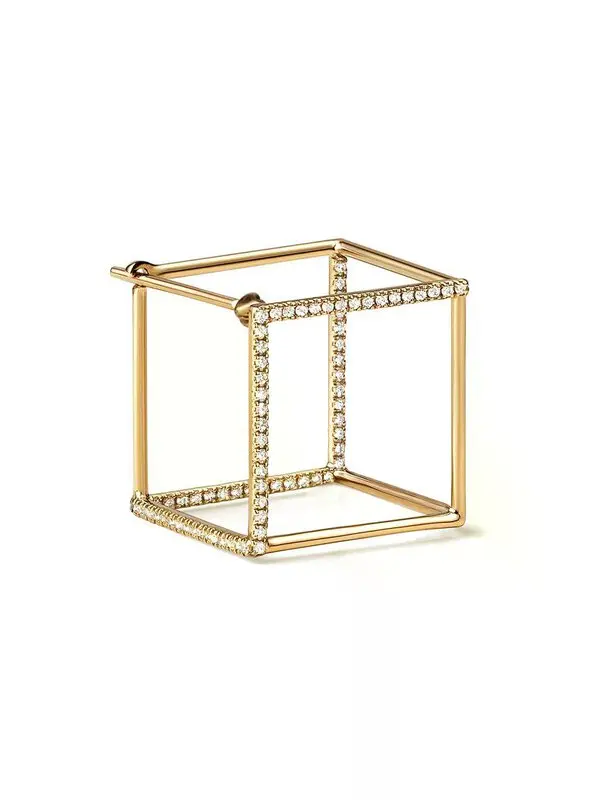Shihara Diamond Square Earring - Metallic