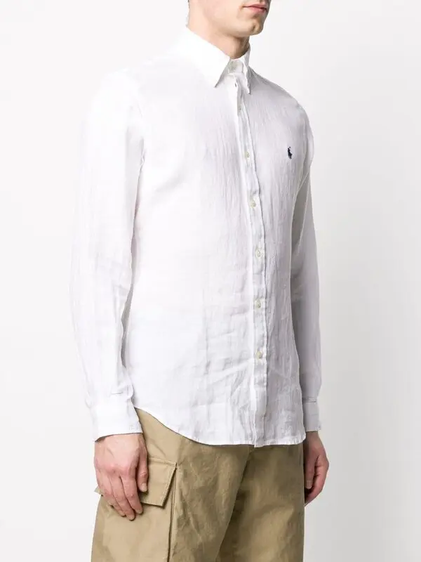 Polo Ralph Lauren Linen Logo Embroidered Shirt