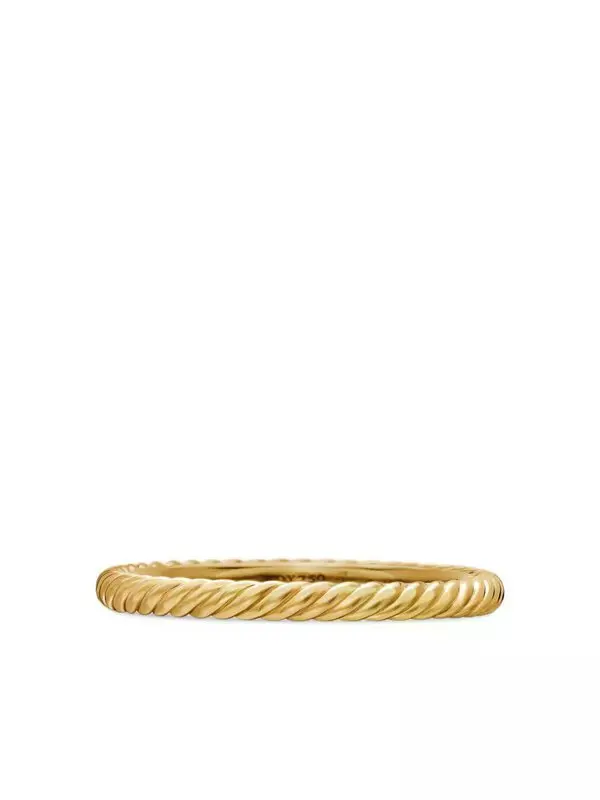 David Yurman 18kt Yellow Cable Collectibles Stack Ring - Gold