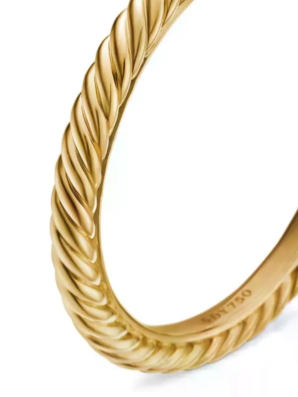 David Yurman 18kt Yellow Cable Collectibles Stack Ring - Gold