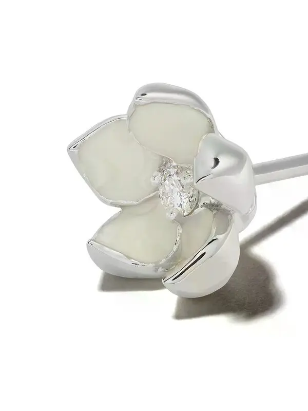 SHAUN LEANE Cherry Blossom Flower Stud Earrings