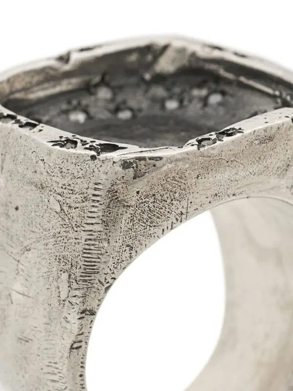Tobias Wistisen Exposed Set Crystal Ring In Metallic - 20% Off