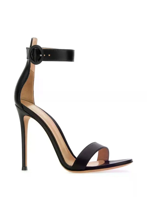 GIANVITO ROSSI Portofino 105mm Leather Sandals - Black
