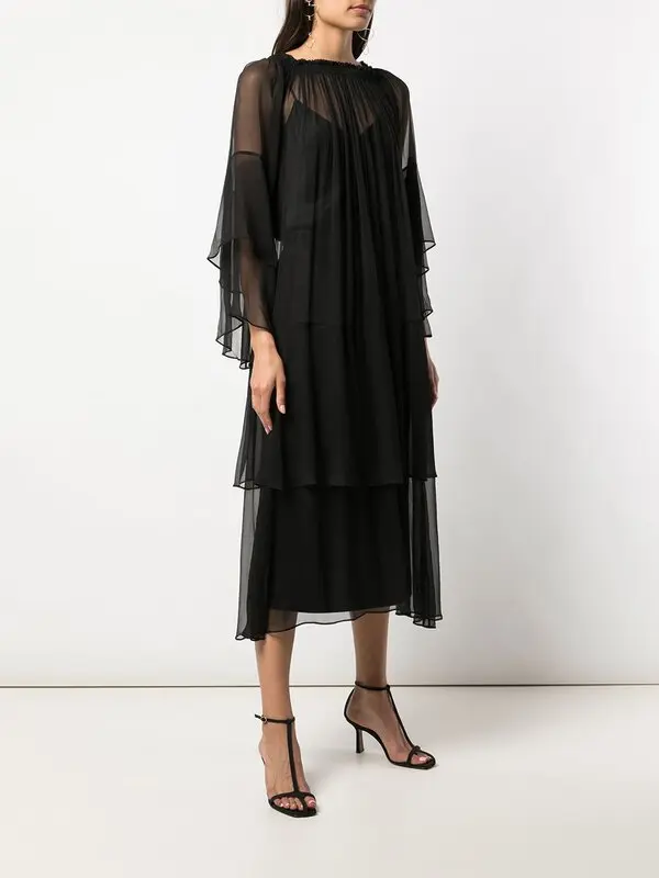 Voz Cascade Silk Dress
