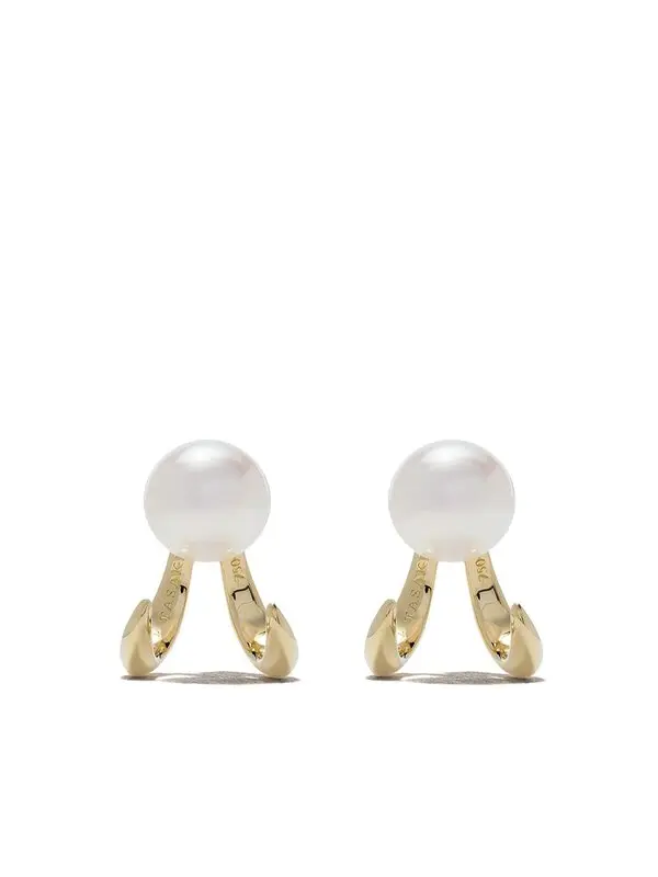 TASAKI 18kt Danger Fang Pearl Earrings - Gold