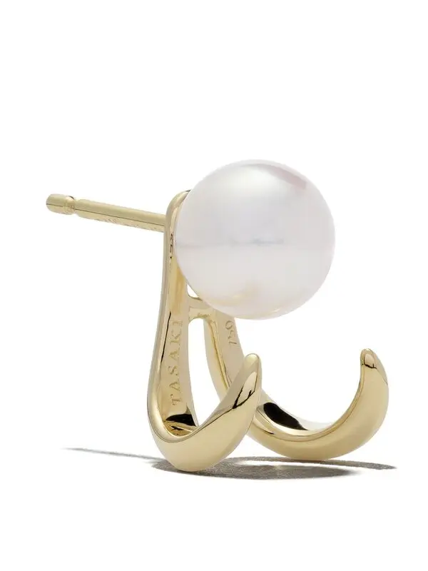 TASAKI 18kt Danger Fang Pearl Earrings - Gold