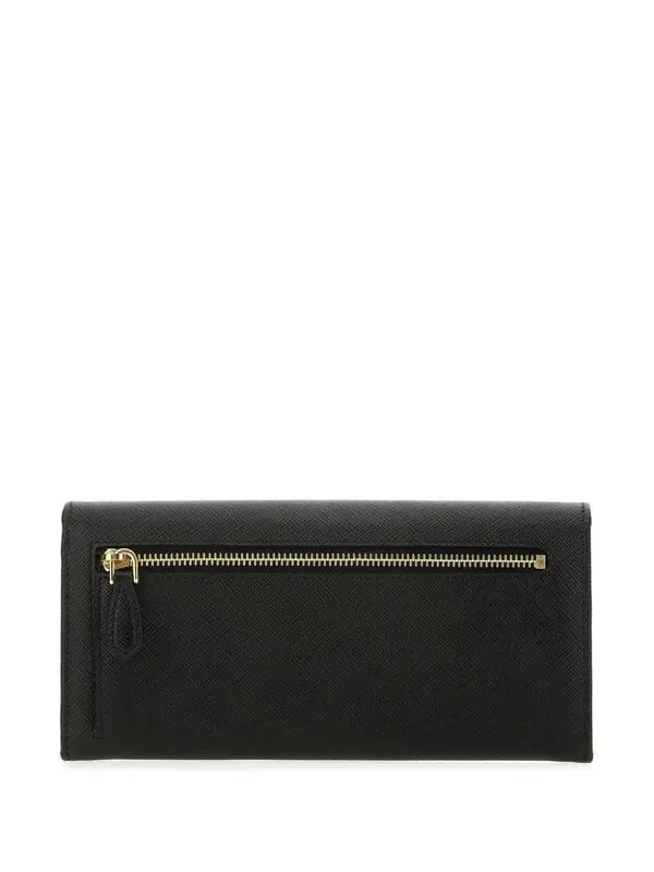 Prada Large Leather Wallet - Black