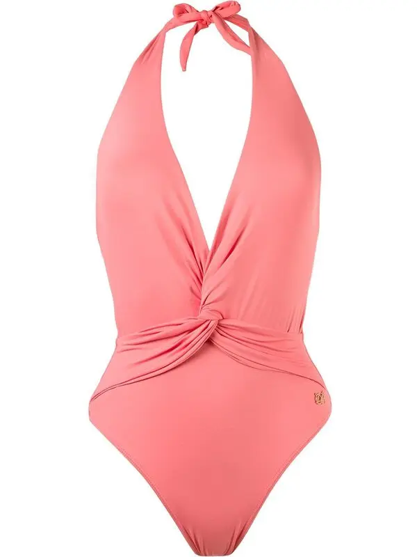 BRIGITTE Deep V-neck Wrapped One Piece Swimsuit