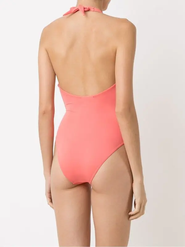 BRIGITTE Deep V-neck Wrapped One Piece Swimsuit