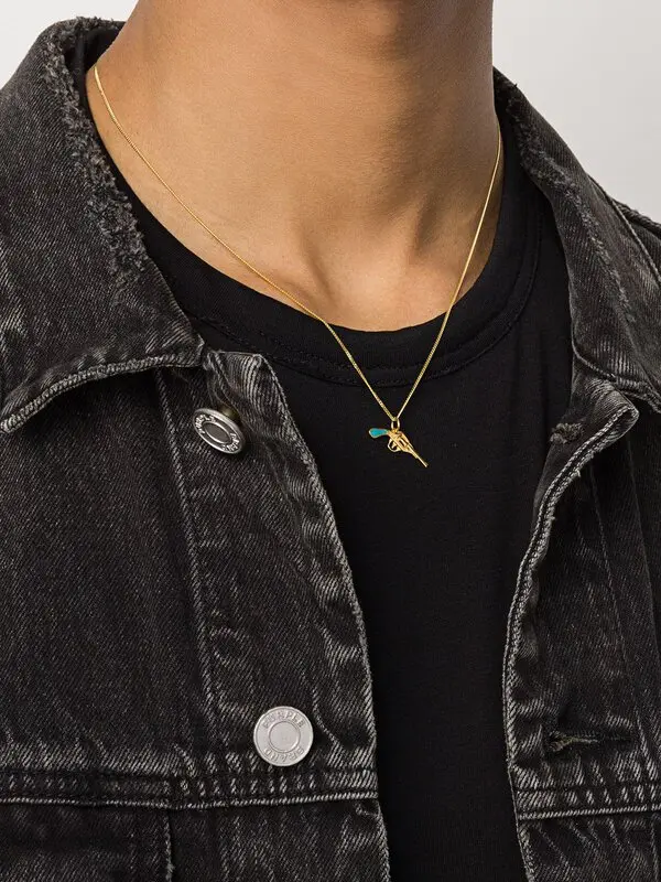 TRUE ROCKS Pistol Pendant Necklace - Gold